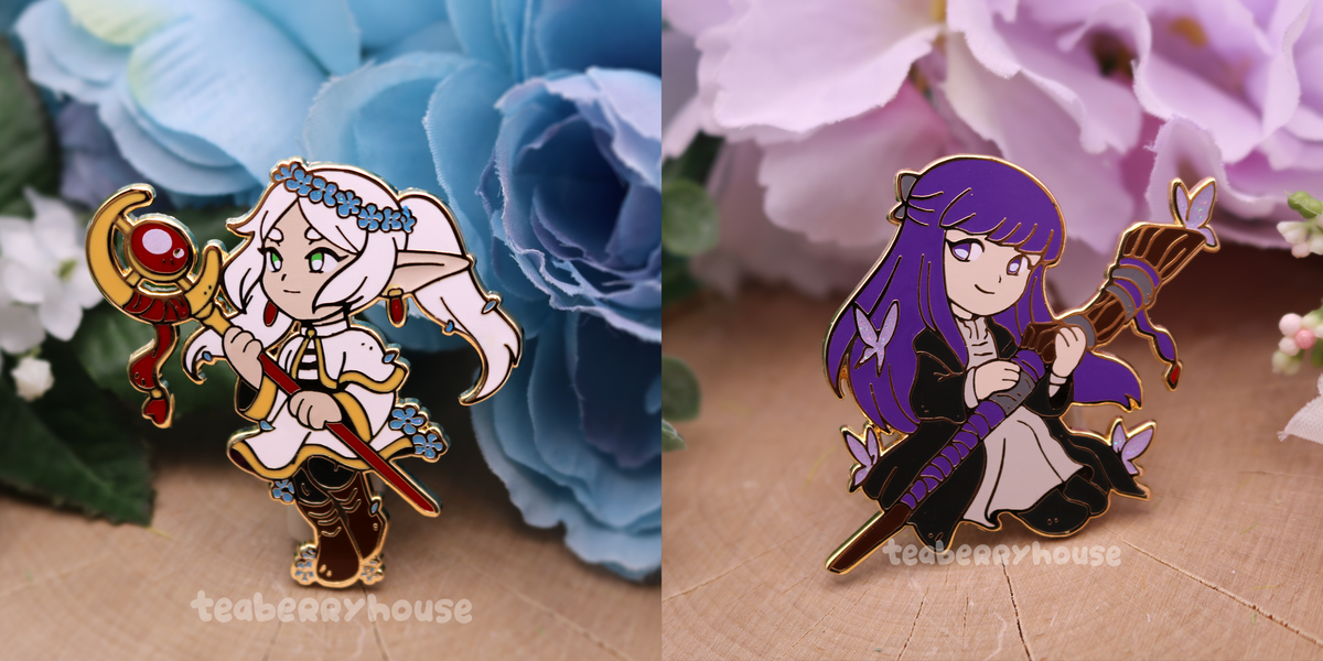 Frieren & Fern | Beyond Journey's End | enamel pins – TeaberryHouse