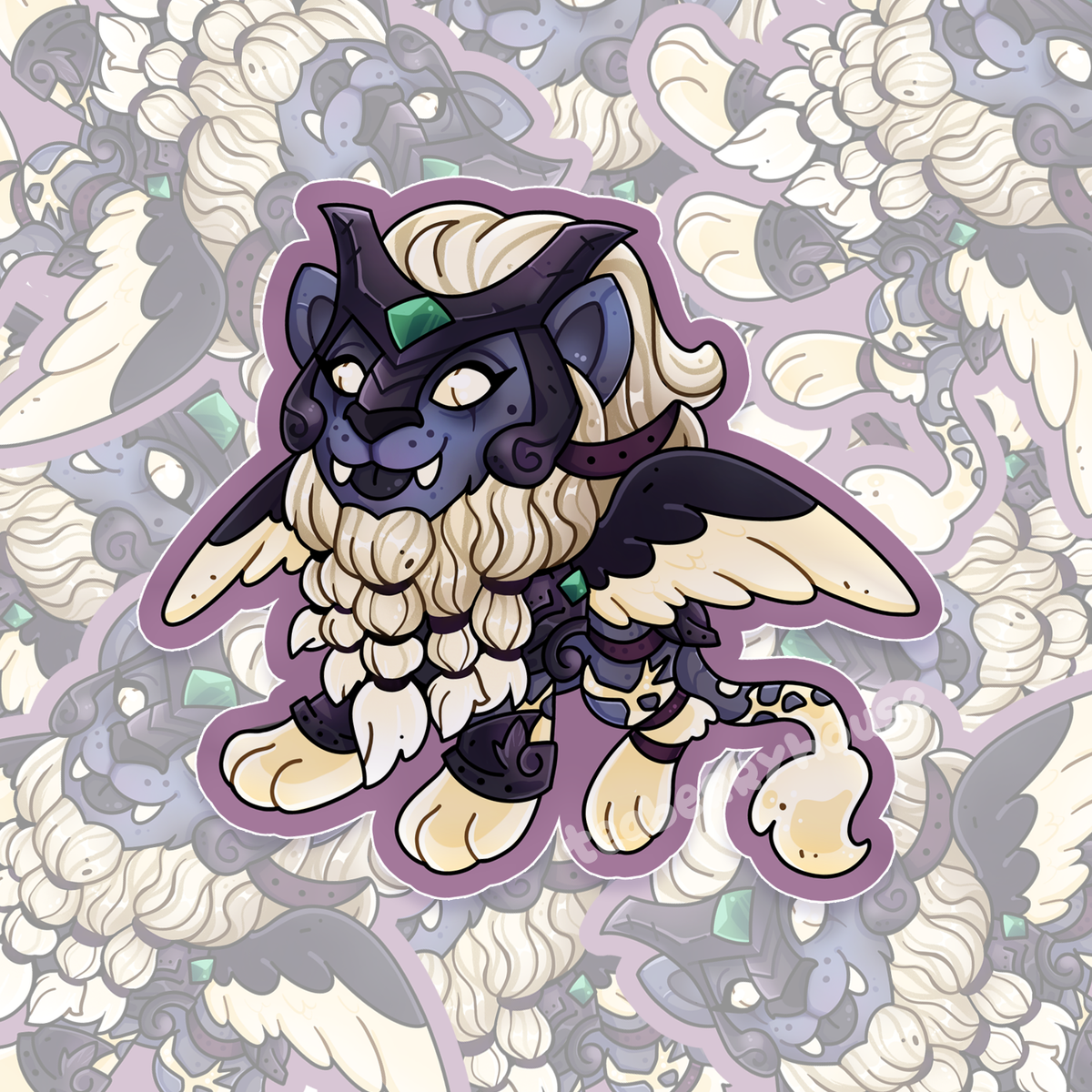 Winged Guardian | Vinyl Sticker – TeaberryHouse