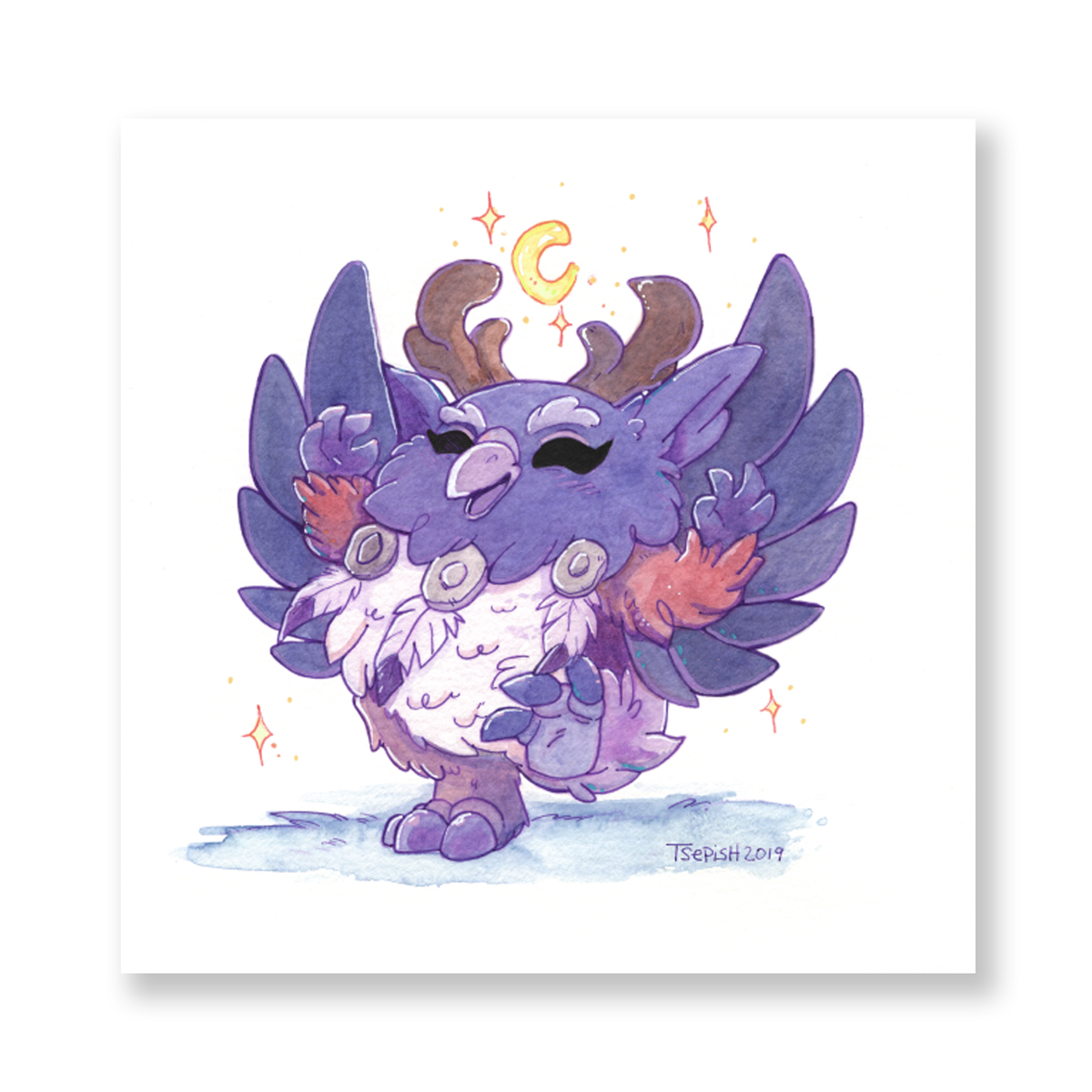 Chibi Moonkin Mini Print – TeaberryHouse